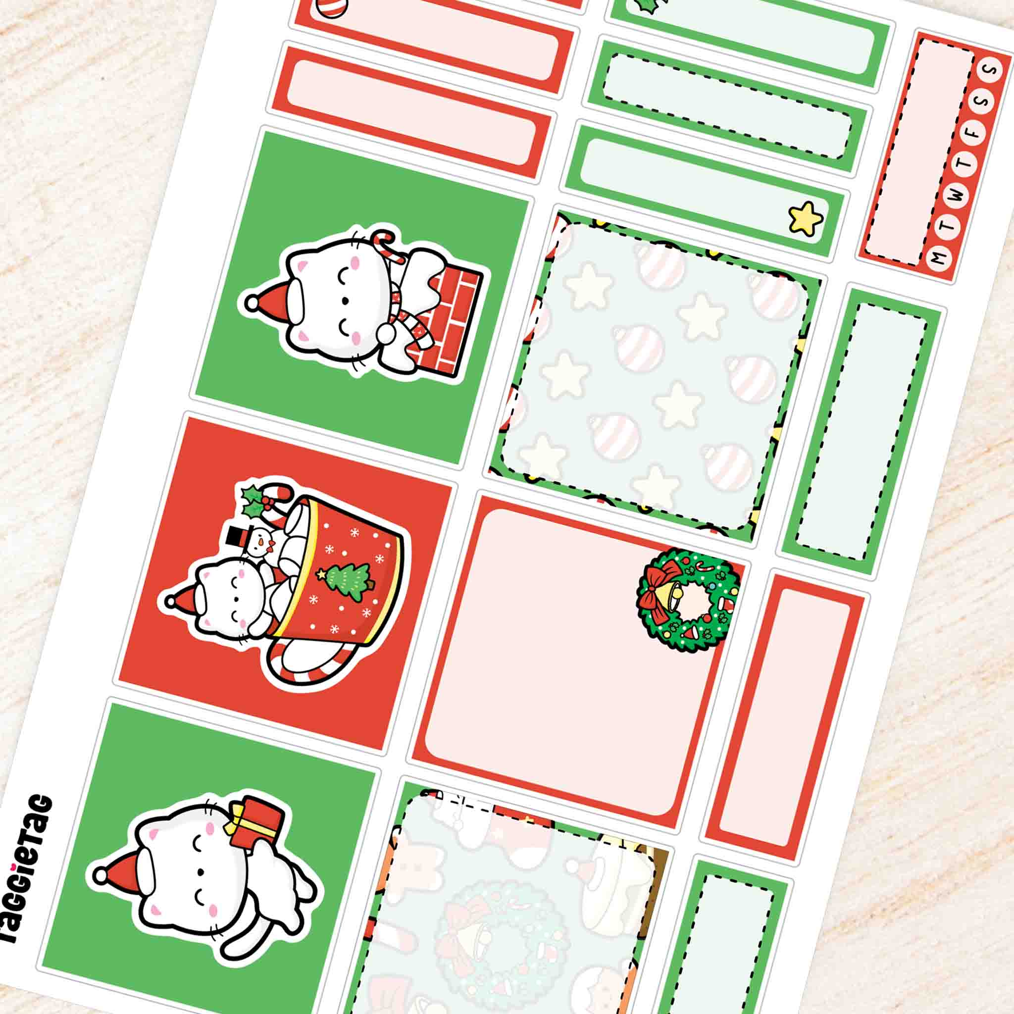 December Christmas Classic Box Stickers Kit | Festive Holiday Theme Fu ...
